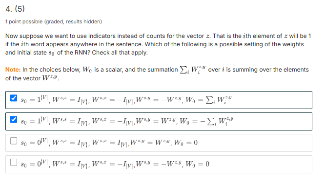 Solved (5)1 ﻿point possible (graded, ﻿results hidden)Now | Chegg.com