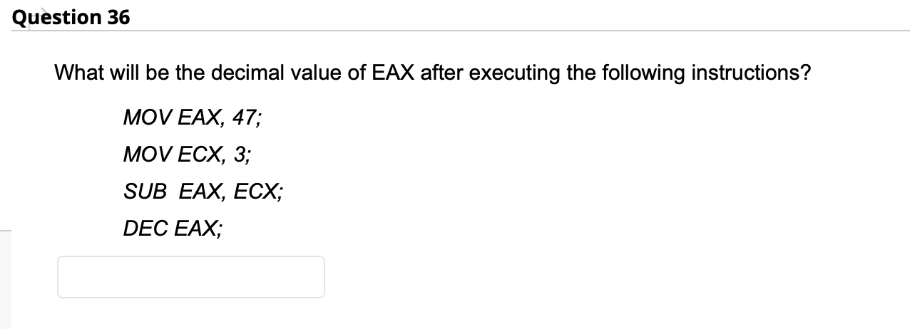 Solved What is the unsigned decimal value will be stored in | Chegg.com