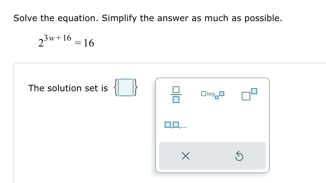 Solved Solve the equation. Simplify the answer as much as | Chegg.com