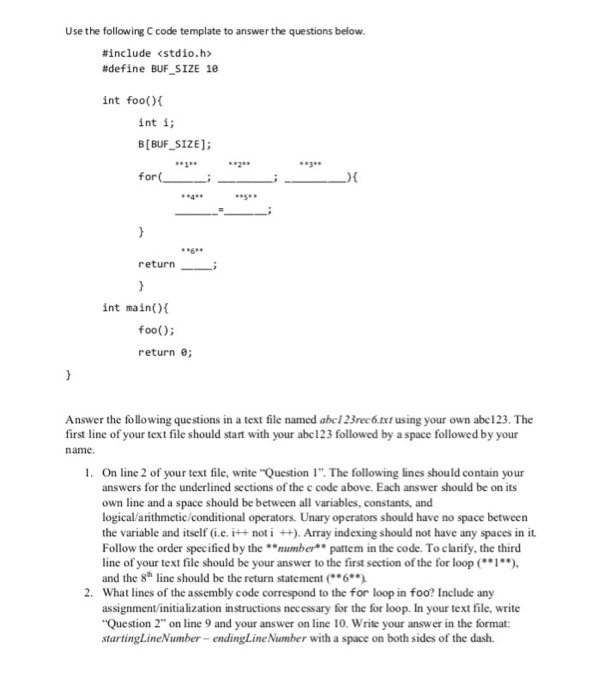 Examine the following assembly code file "code.c" | Chegg.com