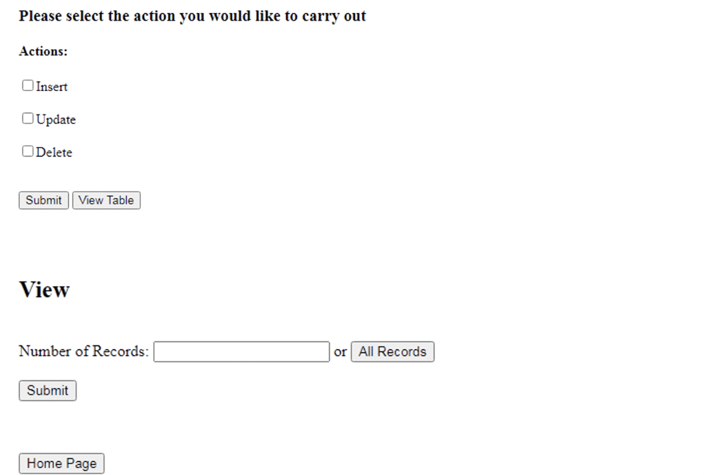 Solved Please select the action you would like to carry out | Chegg.com