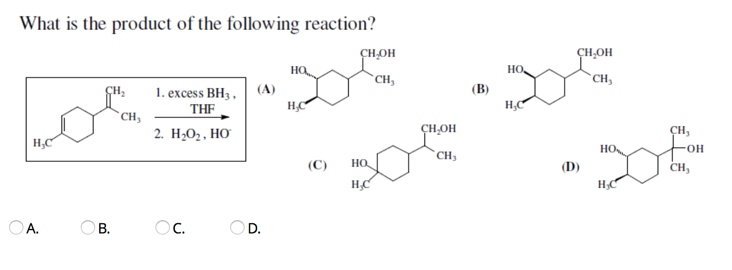 Solved What is the product of the following reaction? CH,OH | Chegg.com