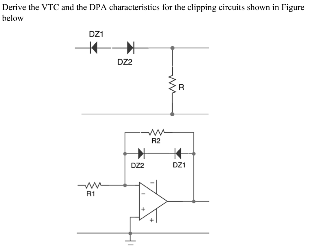 Solved Derive the VTC and the DPA characteristics for the | Chegg.com