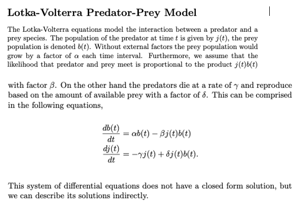 Lotka-Volterra Predator-Prey Model The Lotka-Volterra | Chegg.com