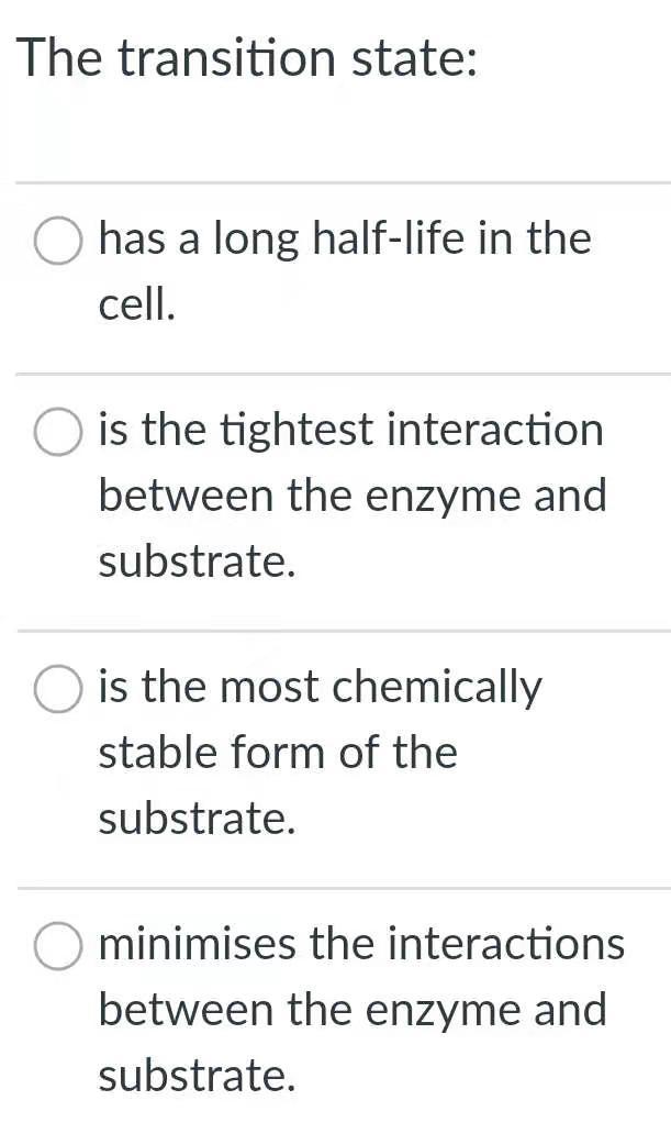 Solved The transition state: has a long half-life in the | Chegg.com