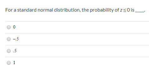 Solved For a standard normal distribution, the probability | Chegg.com