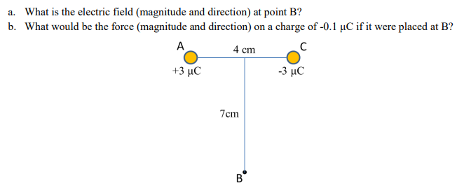 Solved A What Is The Electric Field Magnitude And