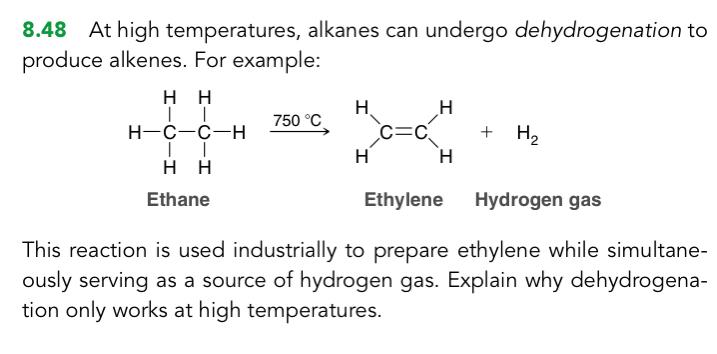 Solved 8.48 At high temperatures, alkanes can undergo | Chegg.com