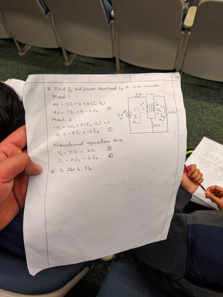 Solved 44 Problems on Ideal Transformer 1. Primary Current | Chegg.com