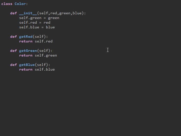 Solved: in python how would i make the set functions in th