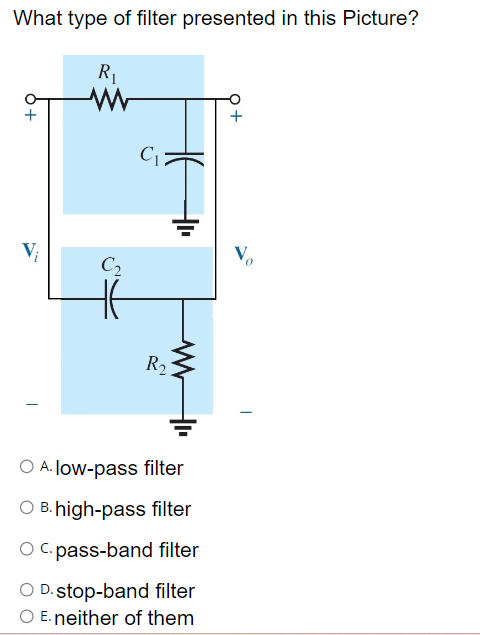 Solved What Type Of Filter Presented In This Picture A