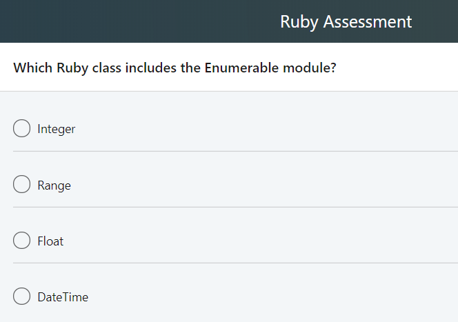 Solved Ruby Assessment Review the code below. What should be | Chegg.com