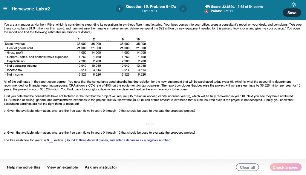 Solved Homework: Lab #2 Question 15, Problem 9-17a Part 1 of | Chegg.com