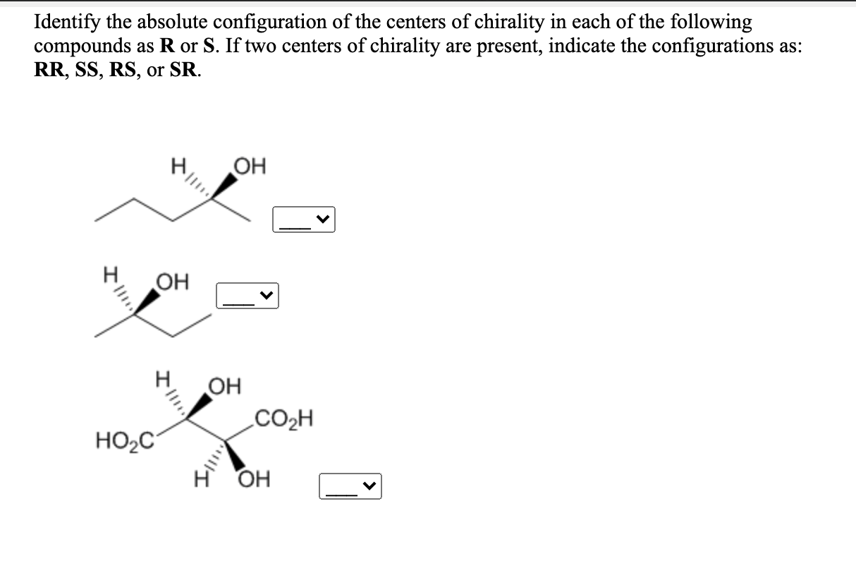 Solved Identify the absolute configuration of the centers of | Chegg.com