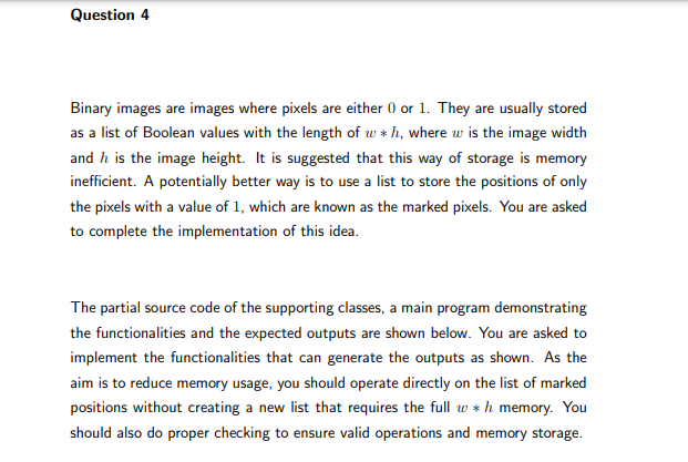 Question 4 Binary images are images where pixels are | Chegg.com