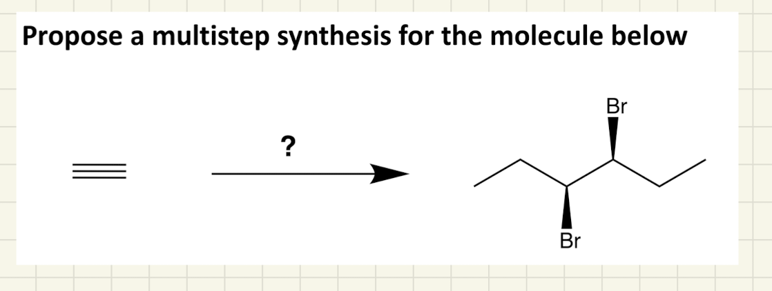 Solved Propose a multistep synthesis for the molecule below | Chegg.com