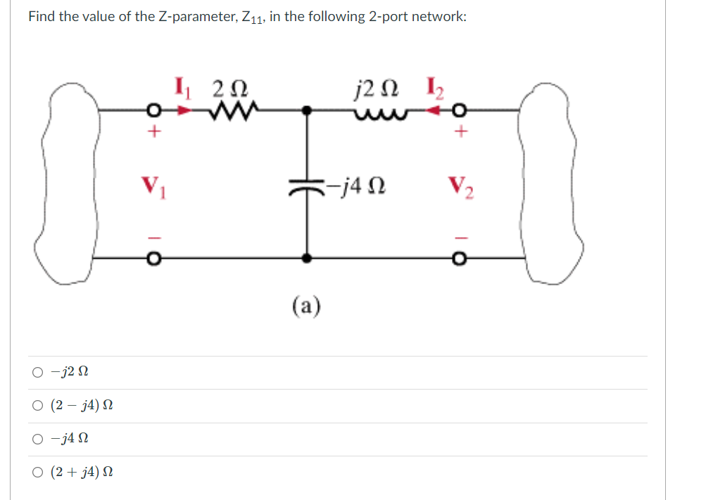 Solved Find the value of the Z-parameter, Z11, in the | Chegg.com