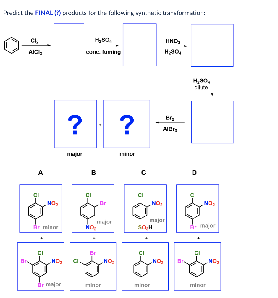 Solved Predict the FINAL (?) products for the following | Chegg.com
