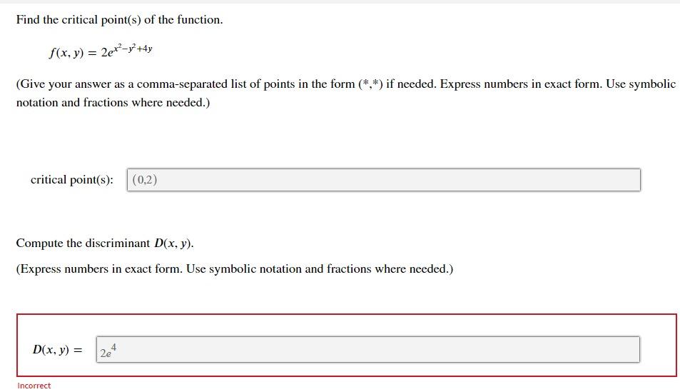 Solved Find the critical point(s) of the function. | Chegg.com