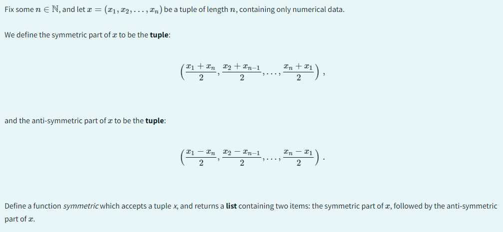 Solved Fix Some N∈n And Let Xx1x2xn Be A Tuple Of 
