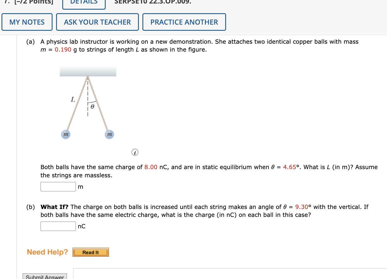 Solved (a) A physics lab instructor is working on a new | Chegg.com