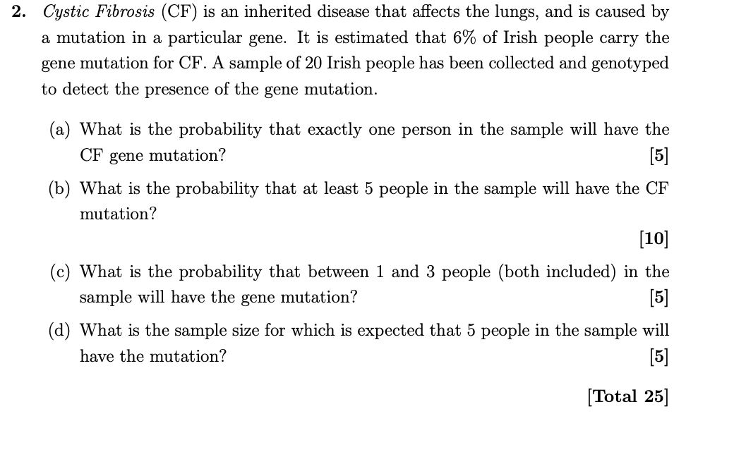 Solved Cystic Fibrosis (CF) ﻿is an inherited disease that | Chegg.com