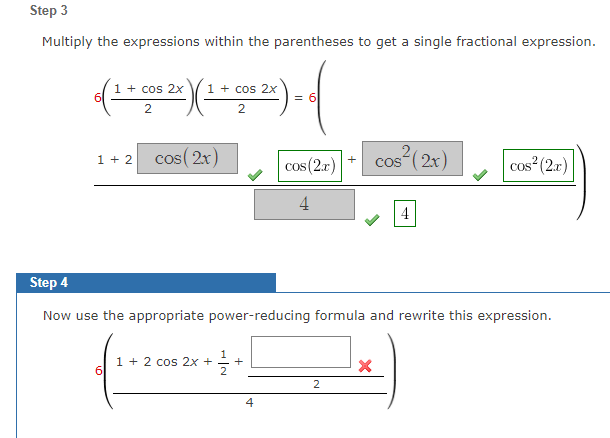 Solved Use the power-reducing formulas as many times as | Chegg.com