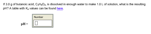 Solved If 3.0 g of butanoic acid, C4H2O2, is dissolved in | Chegg.com