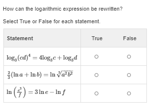 Solved How can the logarithmic expression be rewritten? | Chegg.com