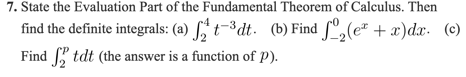 Solved 7. State the Evaluation Part of the Fundamental | Chegg.com