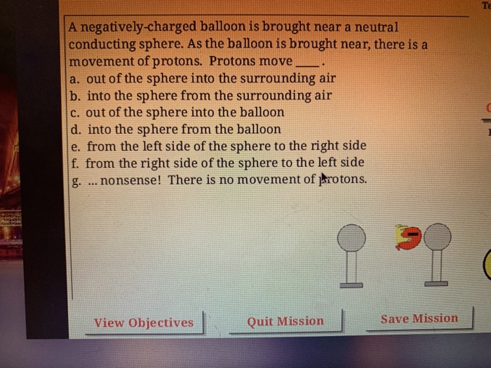 Solved Te A negatively-charged balloon is brought near a | Chegg.com