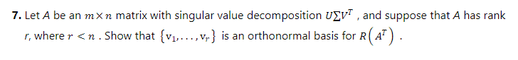 Solved 7. Let \\( A \\) be an \\( m \\times n \\) matrix | Chegg.com
