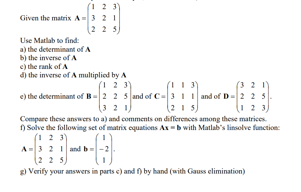 Solved Please solve for g) I have already figured out the | Chegg.com