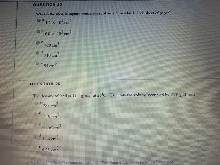 Solved QUESTION 25 What is the area, in square centimeters, | Chegg.com