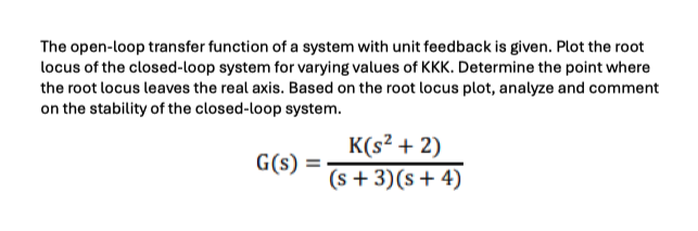 Solved The open-loop transfer function of ﻿a system with | Chegg.com