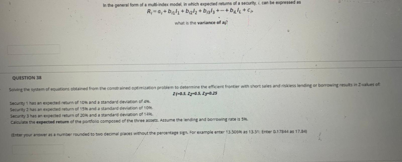 In the general form of a multi-index model in which | Chegg.com
