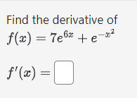 Solved Differentiate the following function: f(x)=ex+xe | Chegg.com