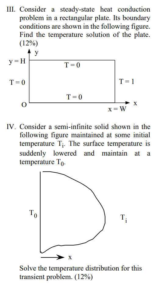 Solved III. Consider a steady-state heat conduction problem | Chegg.com
