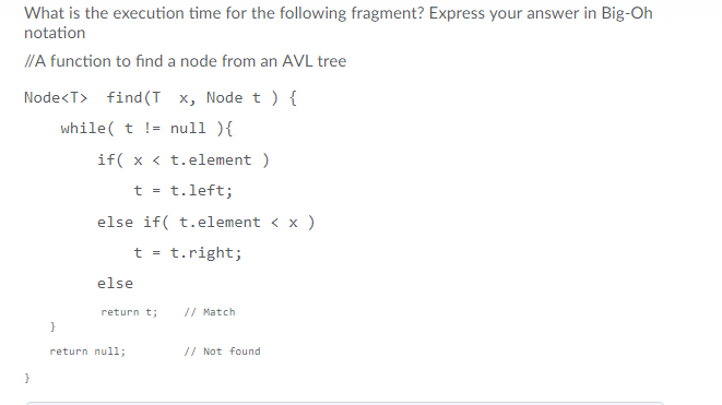 Solved What is the execution time for the following | Chegg.com