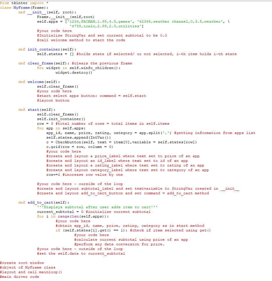 Topics: Python GUI Problem Statement: This assignment | Chegg.com