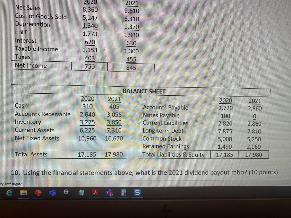 Solved Using the financial statements attached, what is the | Chegg.com