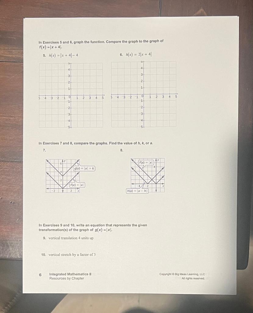 Solved In Exercises 5 and 6 , graph the function. Compare | Chegg.com