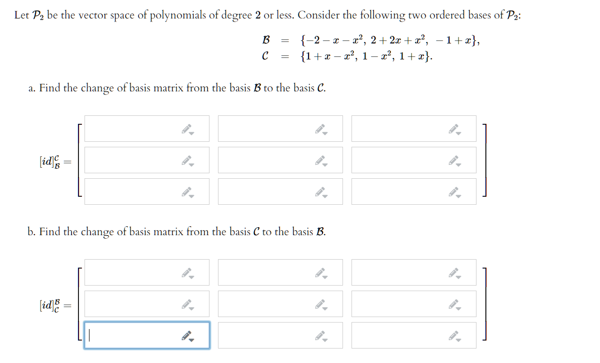 Solved Let P2 be the vector space of polynomials of degree 2 | Chegg.com
