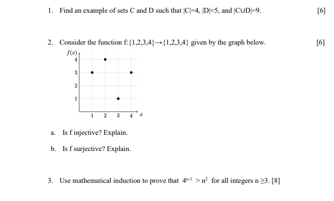 Solved 1. Find an example of sets C and D such that C | Chegg.com