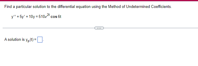 Solved Find a particular solution to the differential | Chegg.com