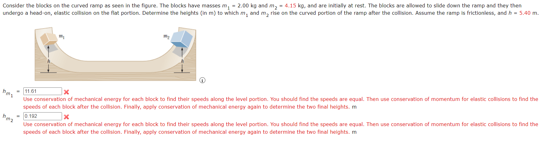 Solved Consider the blocks on the curved ramp as seen in the | Chegg.com