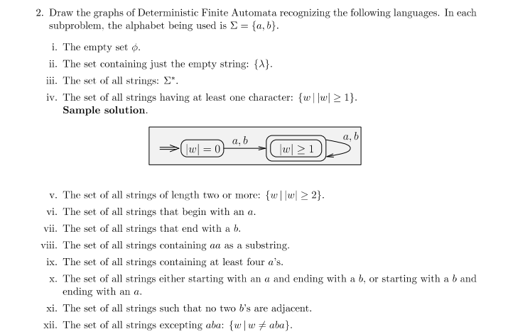 Solved 2. Draw the graphs of Deterministic Finite Automata | Chegg.com