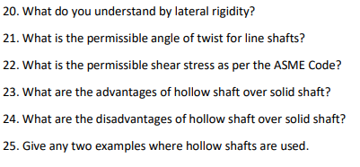 Solved 20. What do you understand by lateral rigidity? 21. | Chegg.com