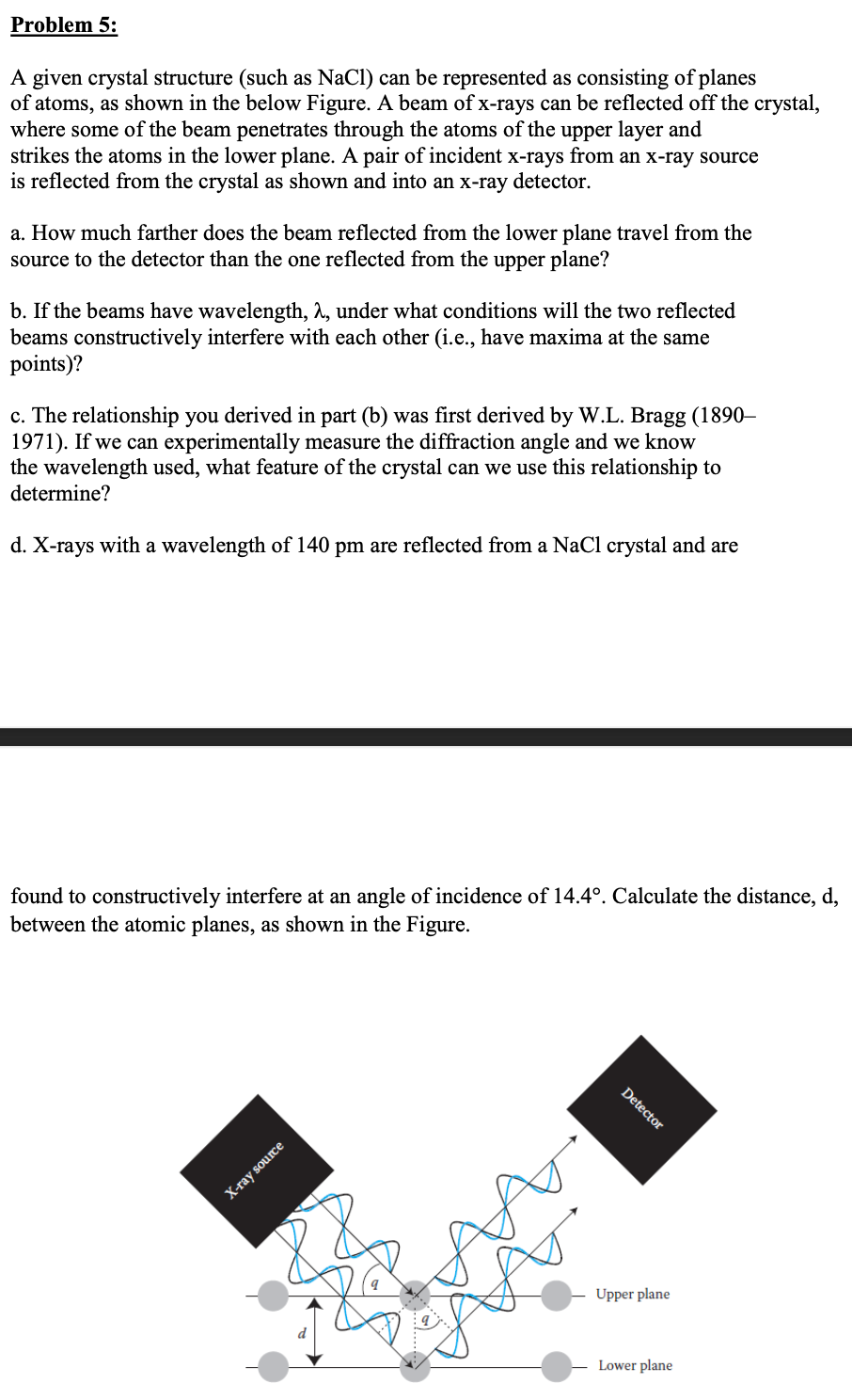 Solved Problem 5: A given crystal structure (such as NaCl) | Chegg.com