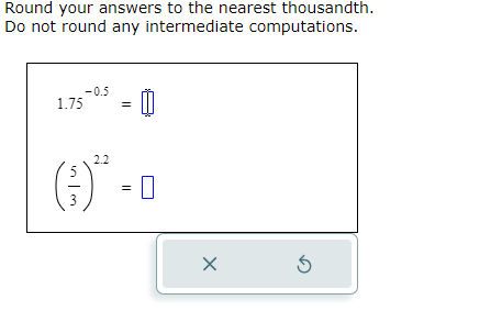 Solved Round your answers to the nearest thousandth.Do not | Chegg.com